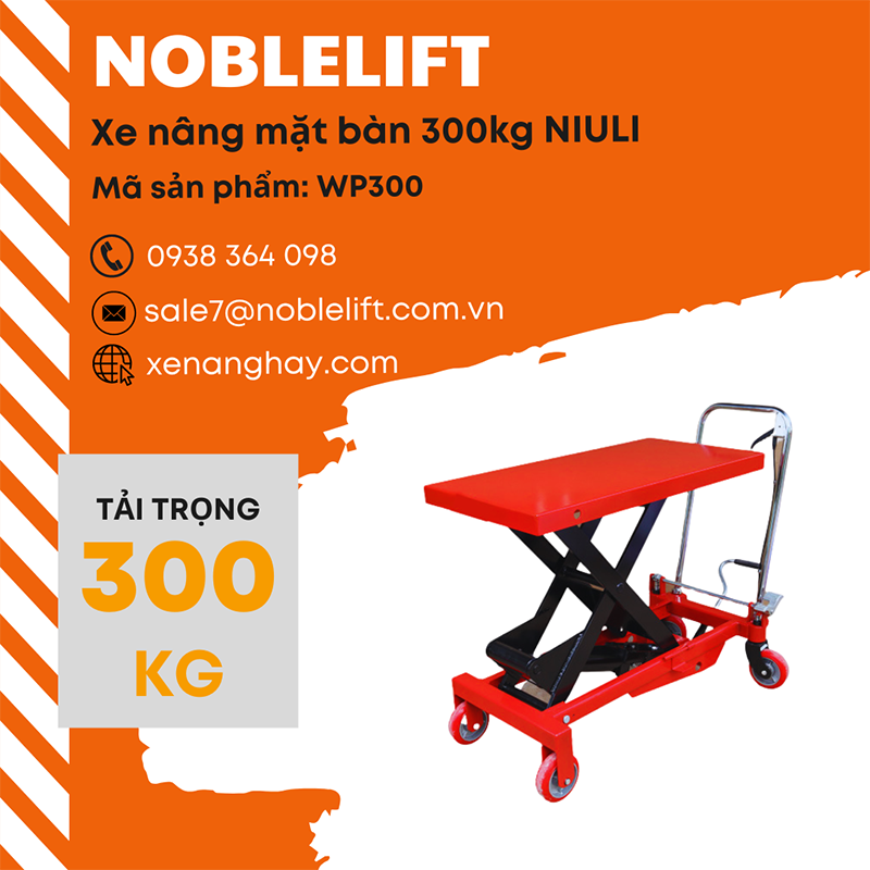 Xe nâng mặt bàn 300kg NIULI WP300 Chính hãng - BH 12 tháng